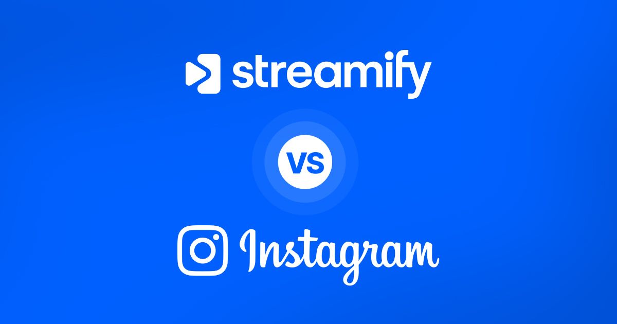 Streamify live shopping vs. Instagram